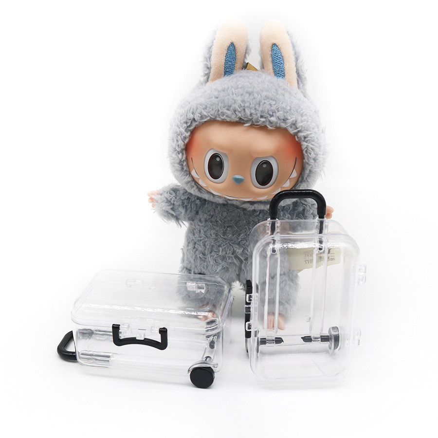 Ins Dibujos Animados Labubu Muñeca Mini Maleta Adornos Miniatura ...