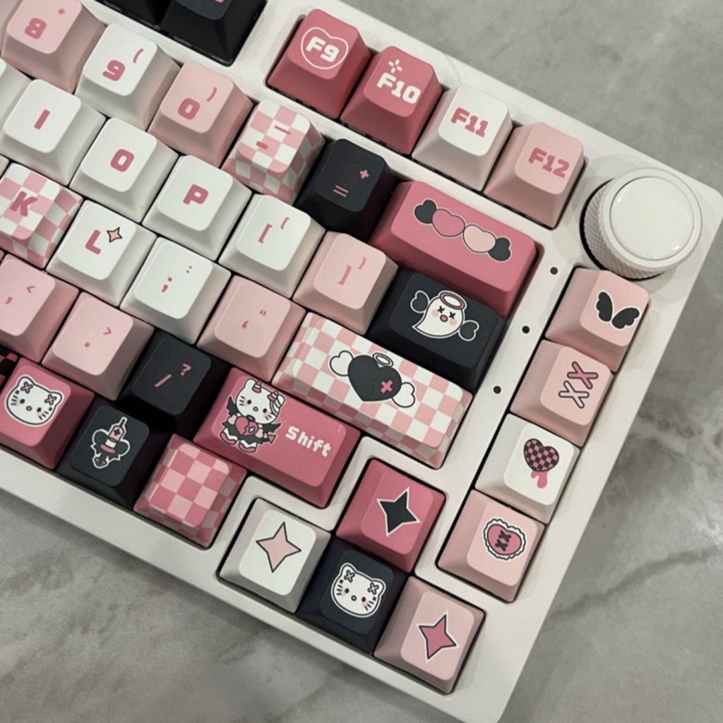 Hello Kitty Rosa Keycap Cherry/MOA Perfil 130 Teclas PBT Cinco Caras ...