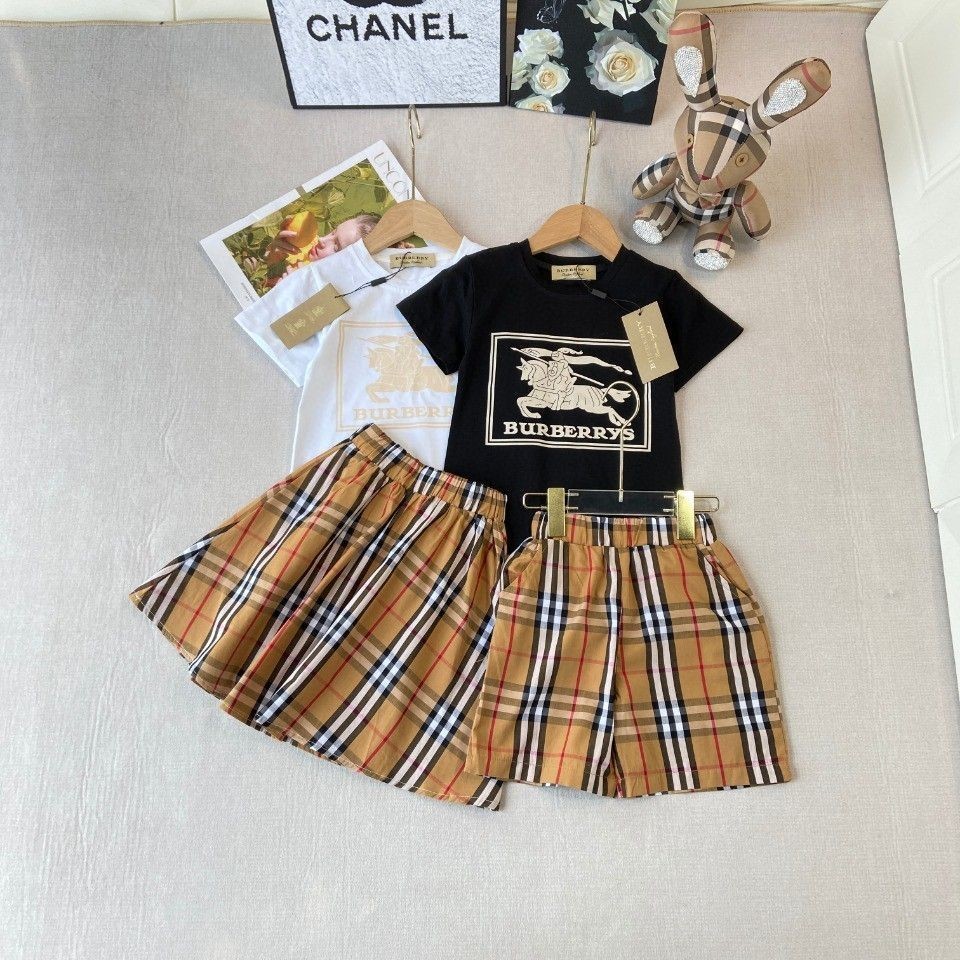Burberry9632 Plaid Hermano Hermana Traje De Dos Piezas De Ropa De Los ...