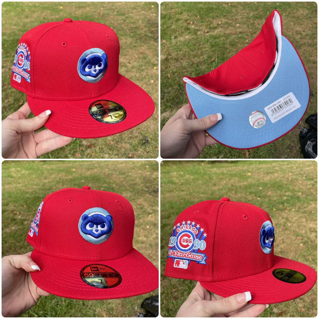 MLB Chicago Cubs 1990 Juego De Estrellas Sombrero Rojo Hombres Cabeza ...