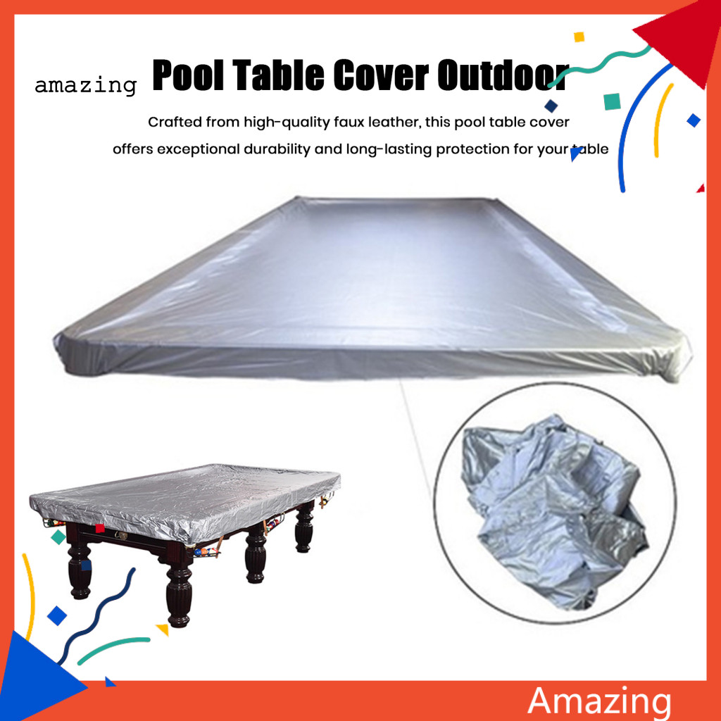 Waterproof Pool Table Cover Sunproof Heavy Duty for 7/8/9/10/12ft ...