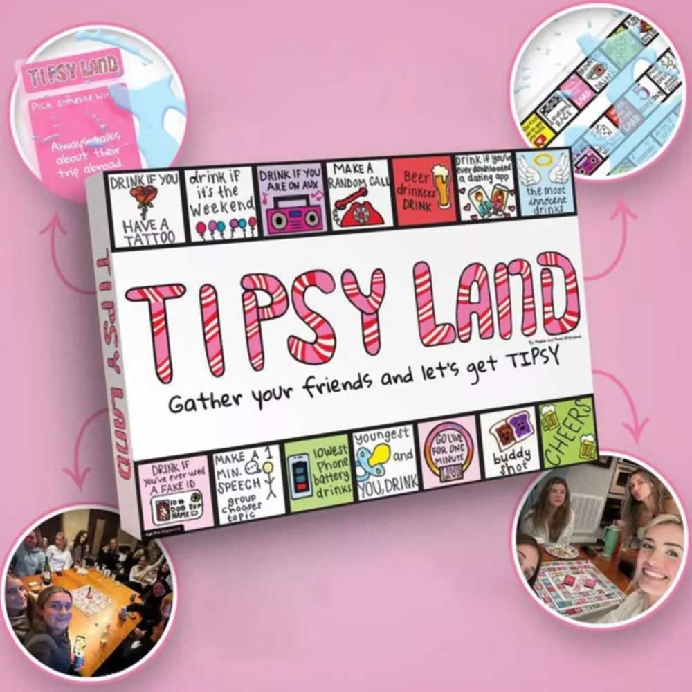 Tipsy Land Party Board Game Party Drinking Game Fun Interactive Party ...