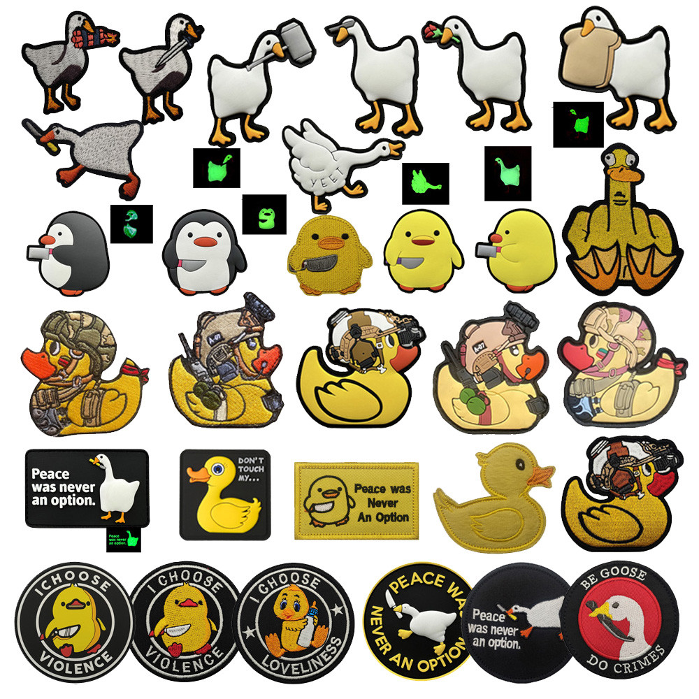 Pvc Luminoso 三维 Parche De Dibujos Animados Lindo Gran Ganso Blanco ...