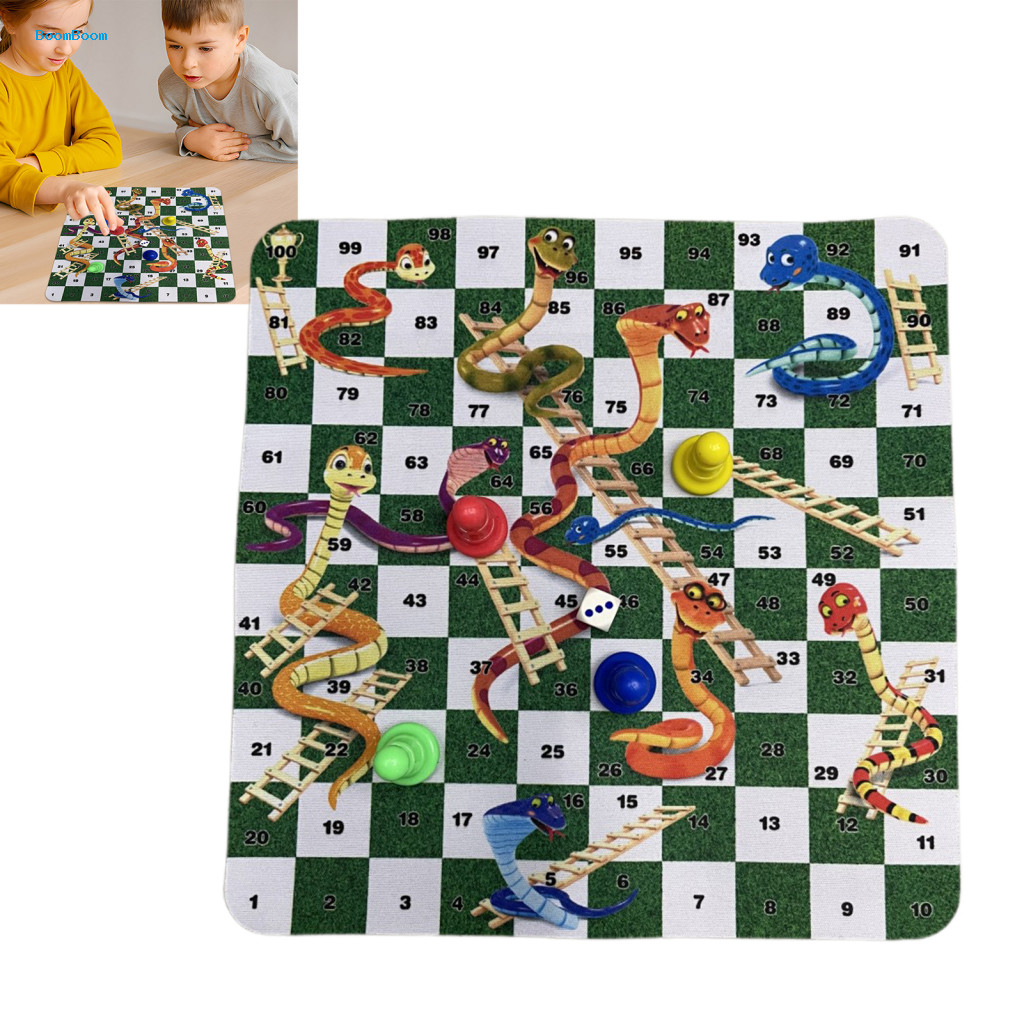 Kids Classic Strategy Game Snake Ladder Chess and Board Set for Family ...