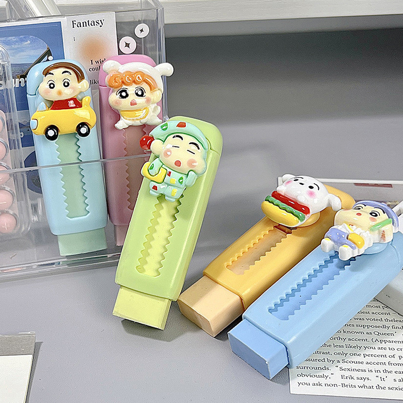Push Pull Eraser Crayón De Dibujos Animados Shin-chan Deslizante ...
