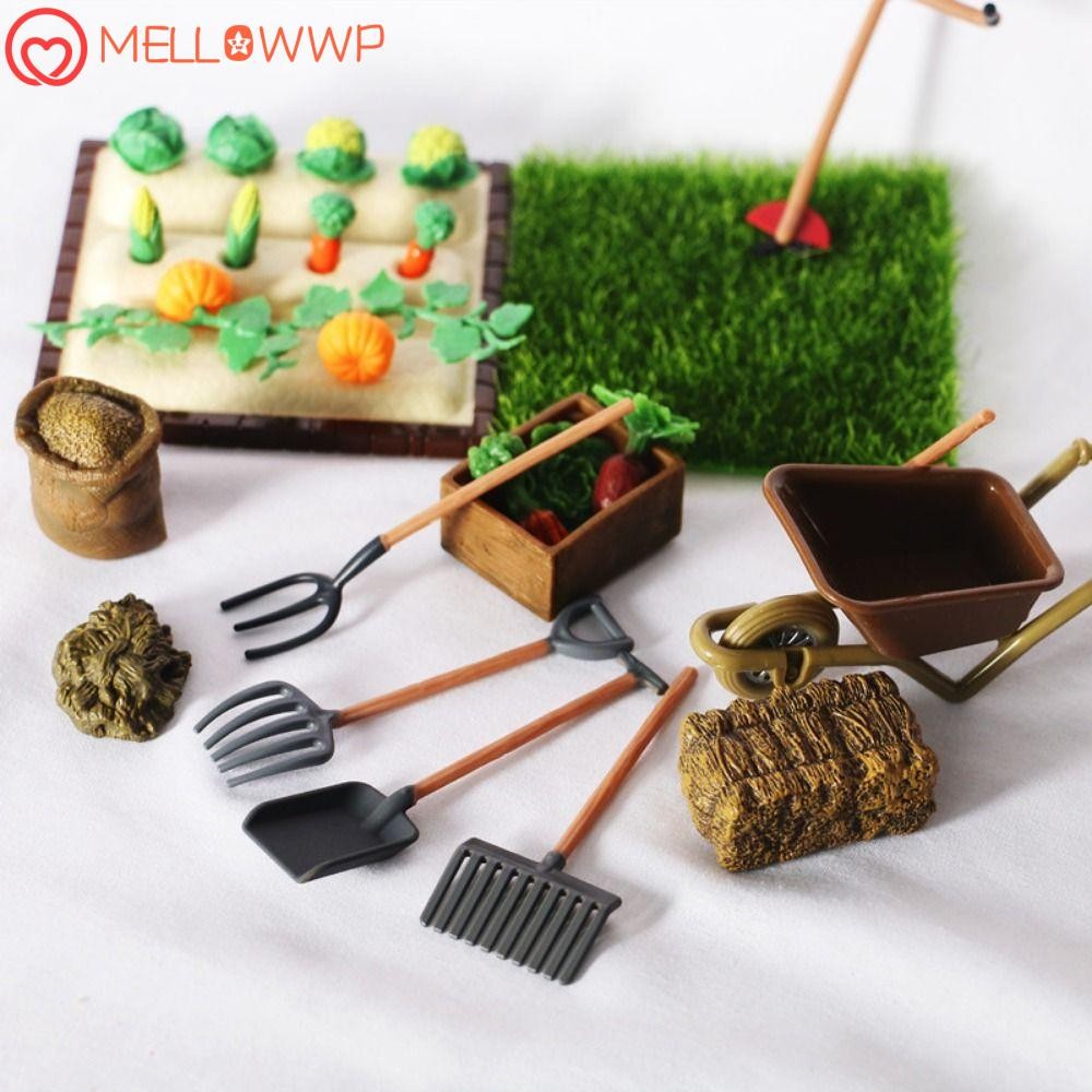 MELLOWWP Mini Modelo De Granja De Simulación , Carro De Jardín Modelos ...
