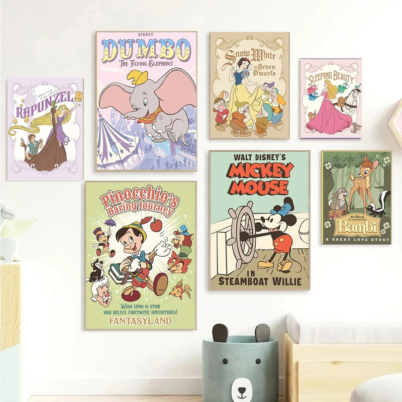 Miniso Personajes De Disney Póster Juguetes Historias Películas