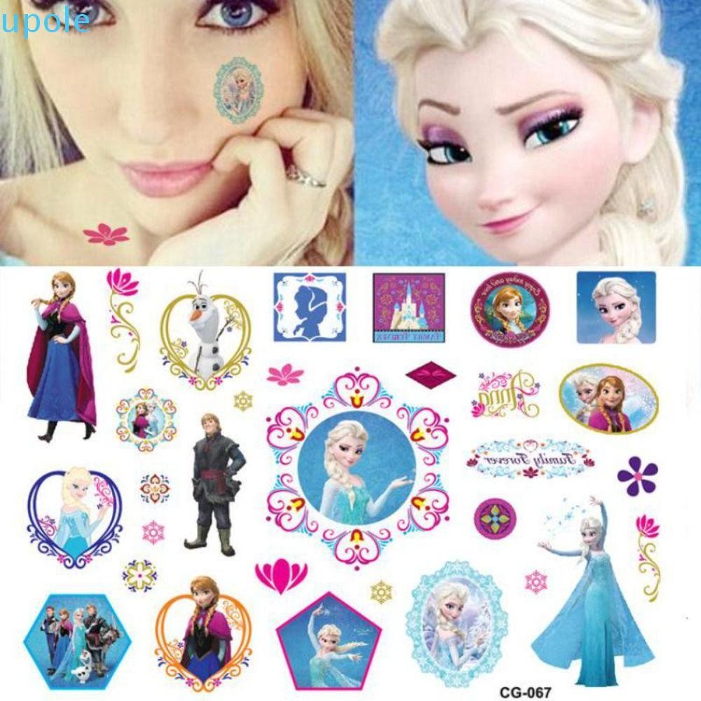 UPOLE Pegatinas De Tatuaje Temporal , Frozen Elsa Princesa Sofía ...