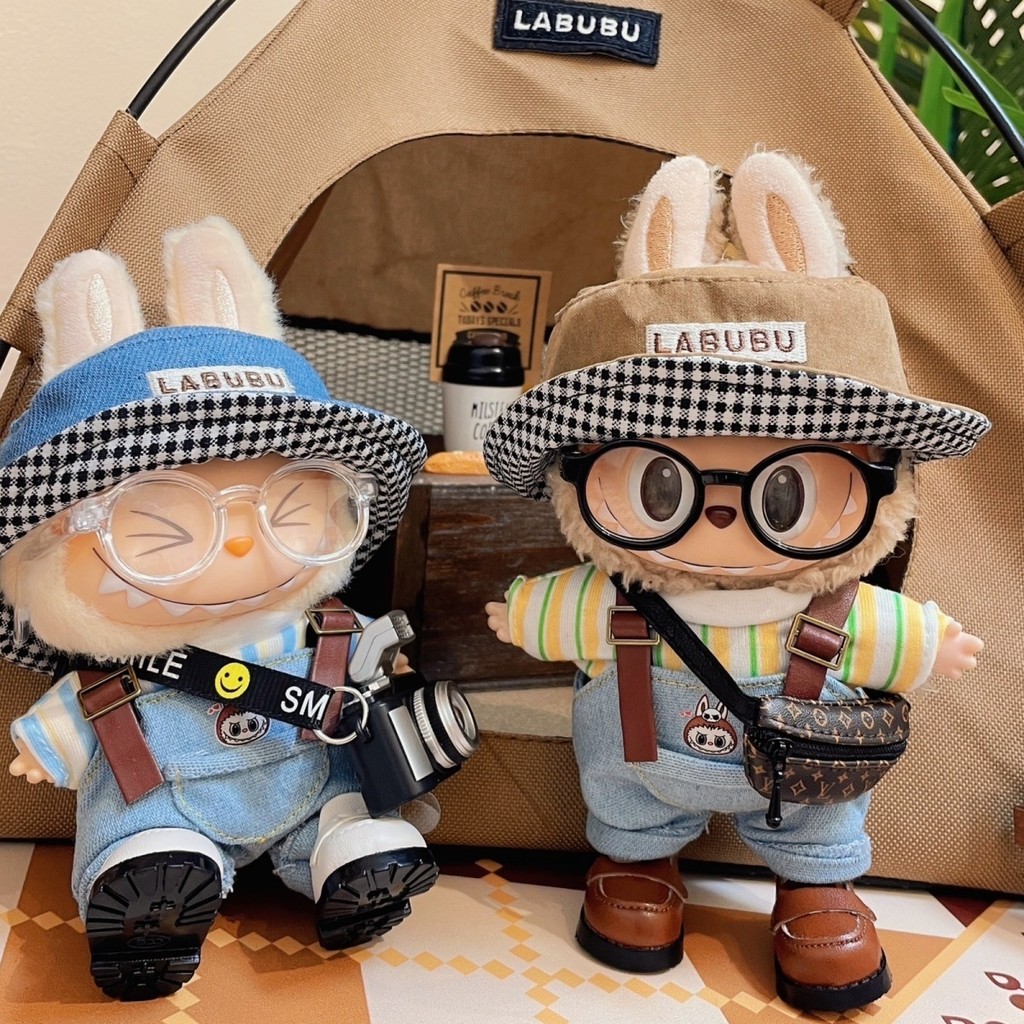 Labubu Pop Mart V1 17cm Muñeca De Felpa Colgante Monos De Moda Conjunto ...