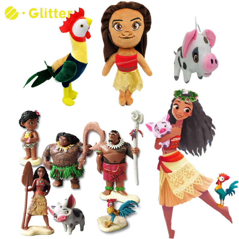 Disney Moana 2 Maui Moyana Hei Pua Cerdo Muñeca De Peluche Para Niños ...