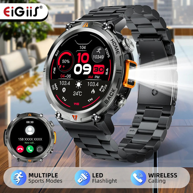 EIGIIS KE3 Llamada Bluetooth Reloj Inteligente Hombres Pantalla Táctil ...