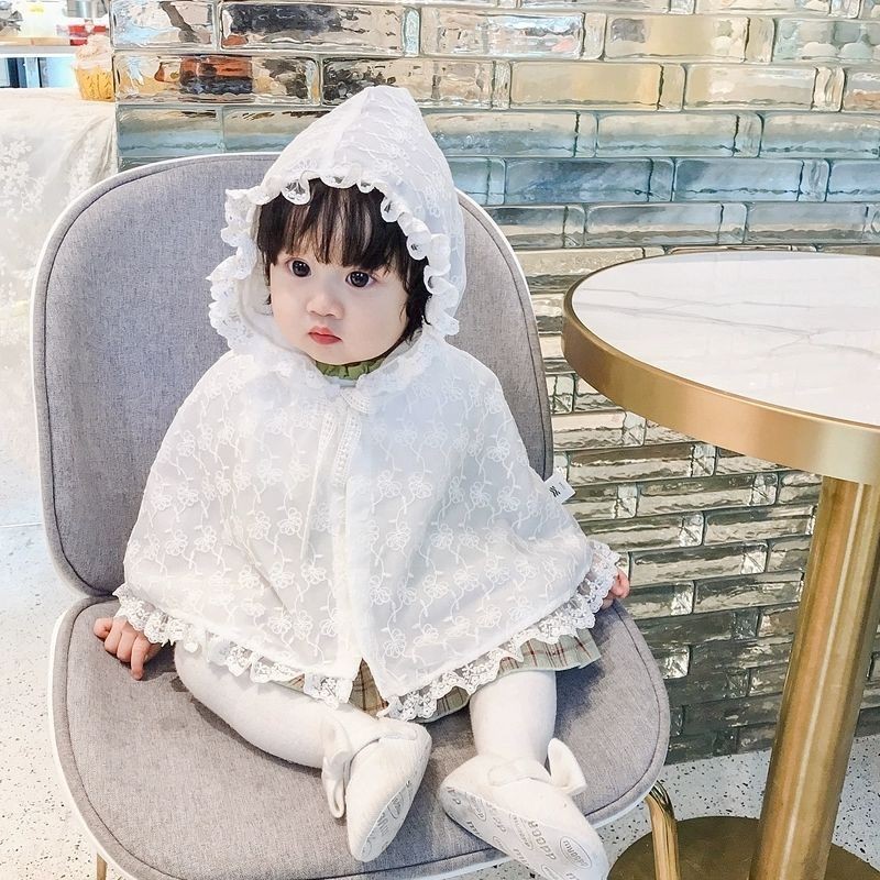 poncho De Bebé , Chal Transpirable De Encaje Para Niñas , 0-2 Años De ...