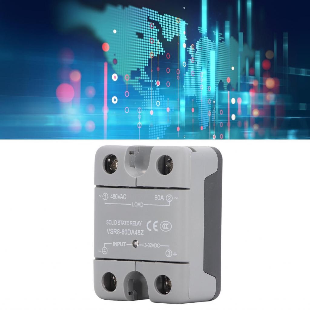 Solid State Relay Module 60A 3 To 32VDC Input 480VAC Output DC AC S ...
