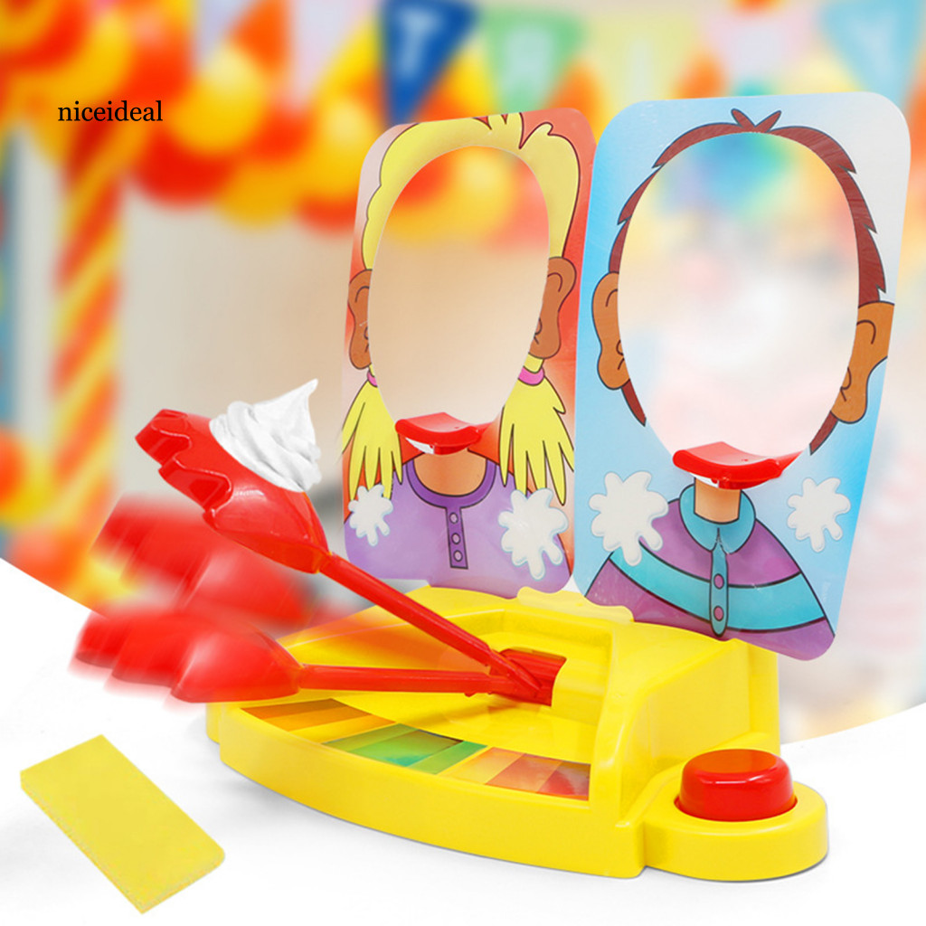 Button-pressing Race Game Face Competition Fun Cake Beating for Kids ...