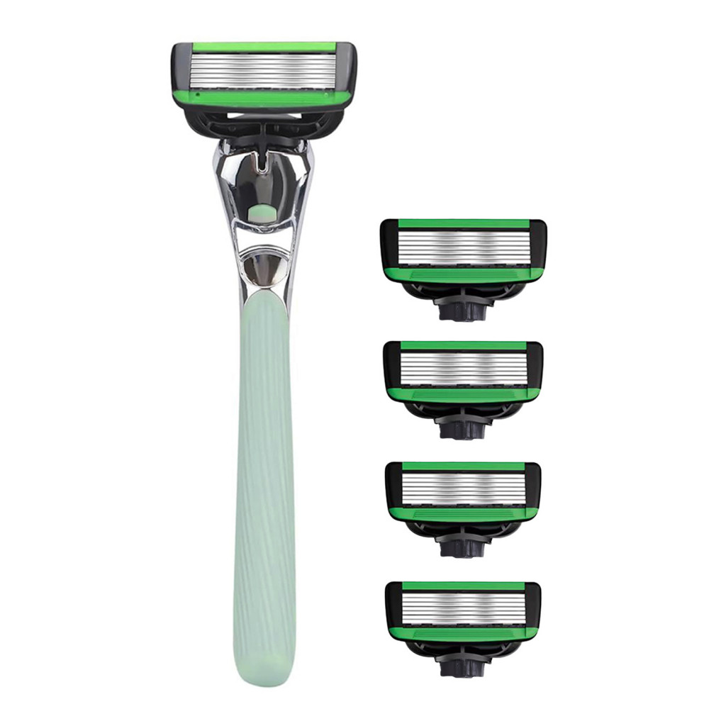 Hair Removal Tool 7-layer Blade Razor Set with 5 Refills Stainless ...