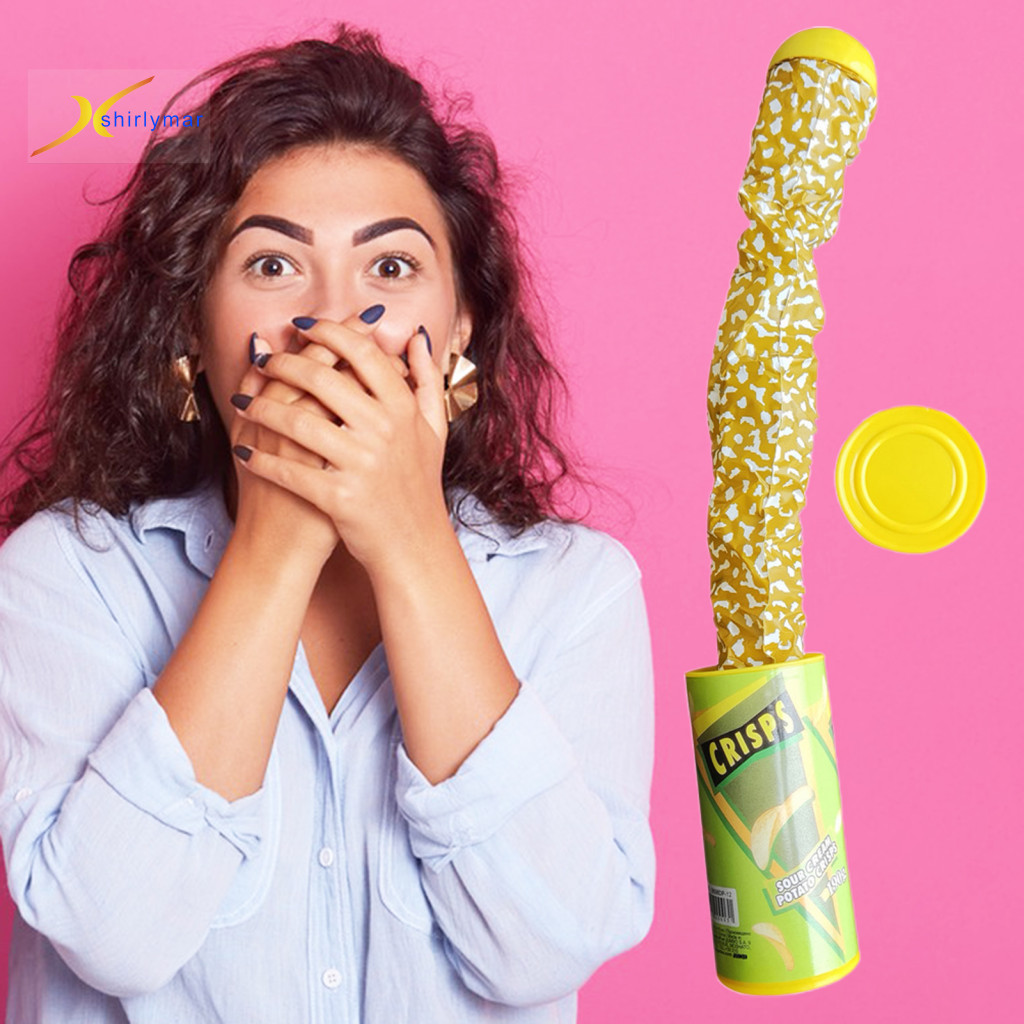 Jumping Snake Barrel Funny Surprise Toy Potato Chip Cans Prank Toys for ...