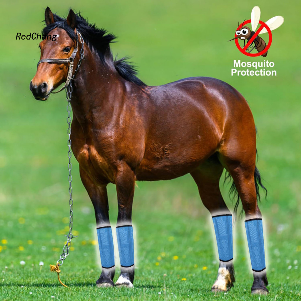Horseshoe Fly Boots Horse Leg Protection from Flies Breathable Protect ...