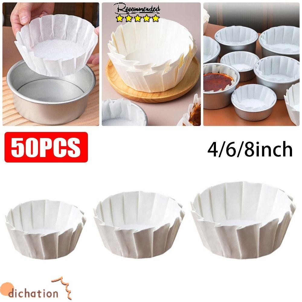 DICHATION 50Pcs Papeles Para Hornear , Uso De La Cocina 4/6/8inch ...