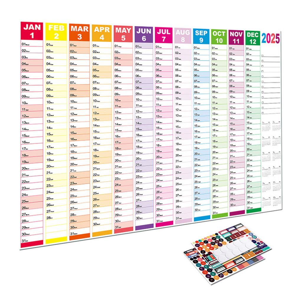 Academic Year Planner for Students 2025 Wall Calendar for Yearly with ...