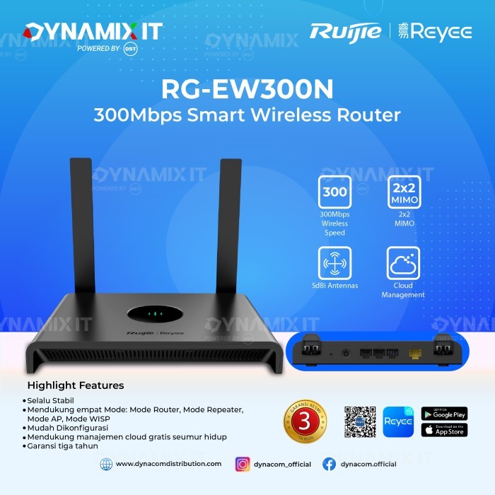 Ruijie REYEE RG-EW300N Router Inteligente Inalámbrico De 300Mbps ...