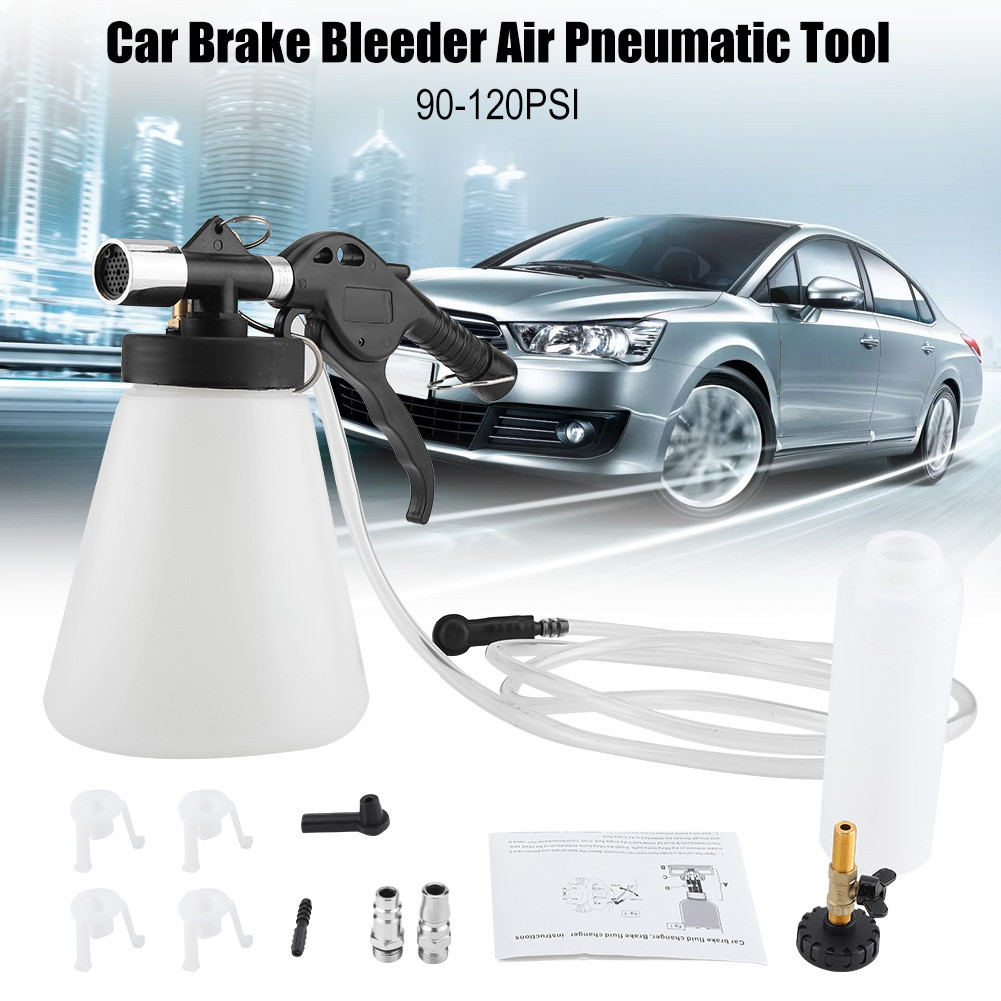 Car Brake Bleeder Vacuum Tool Set Efficiently Bleeds Hydraulic System ...
