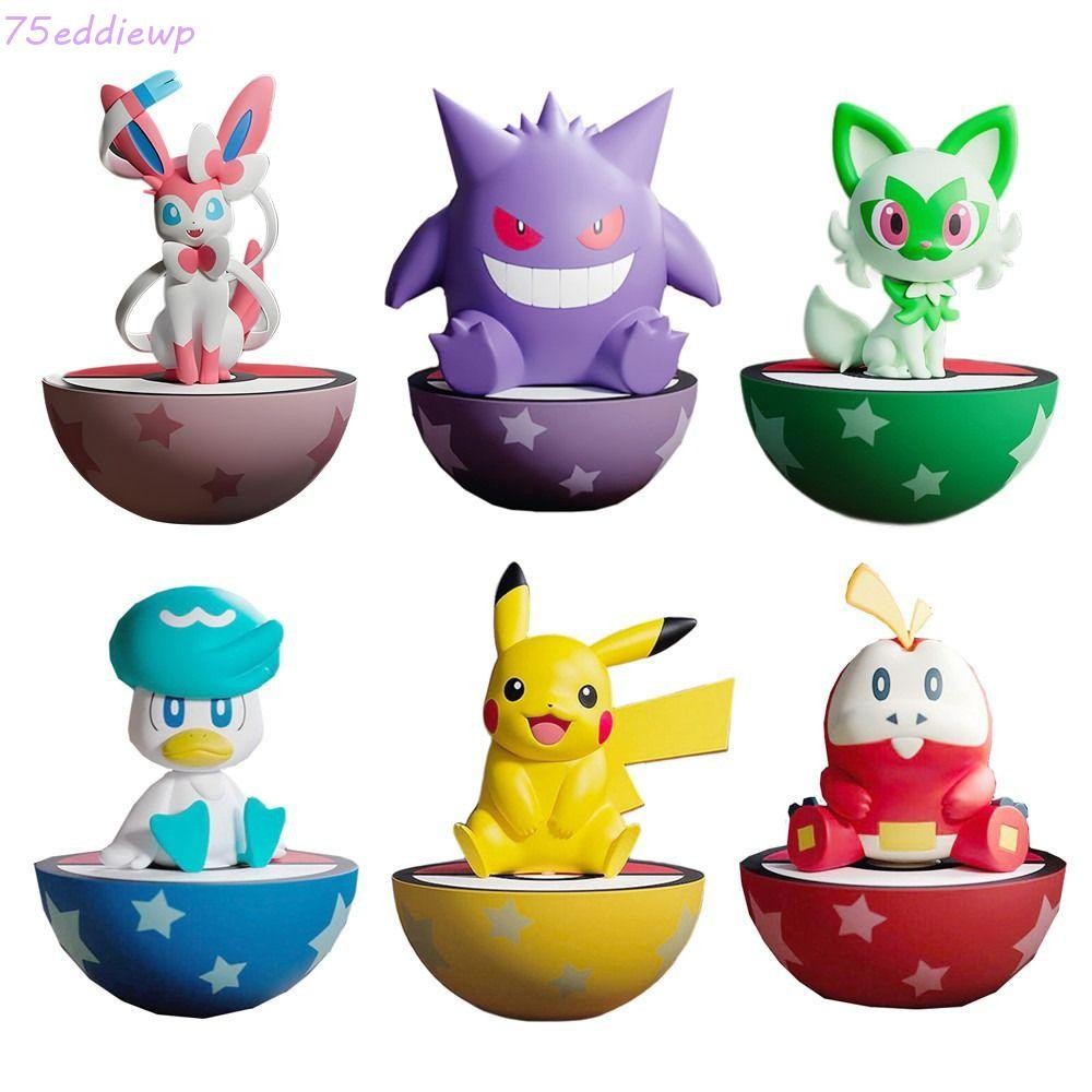 EDDIEWP Pikachu Tumbler , Fuecoco Sylveon Gengar Figura De Acción ...