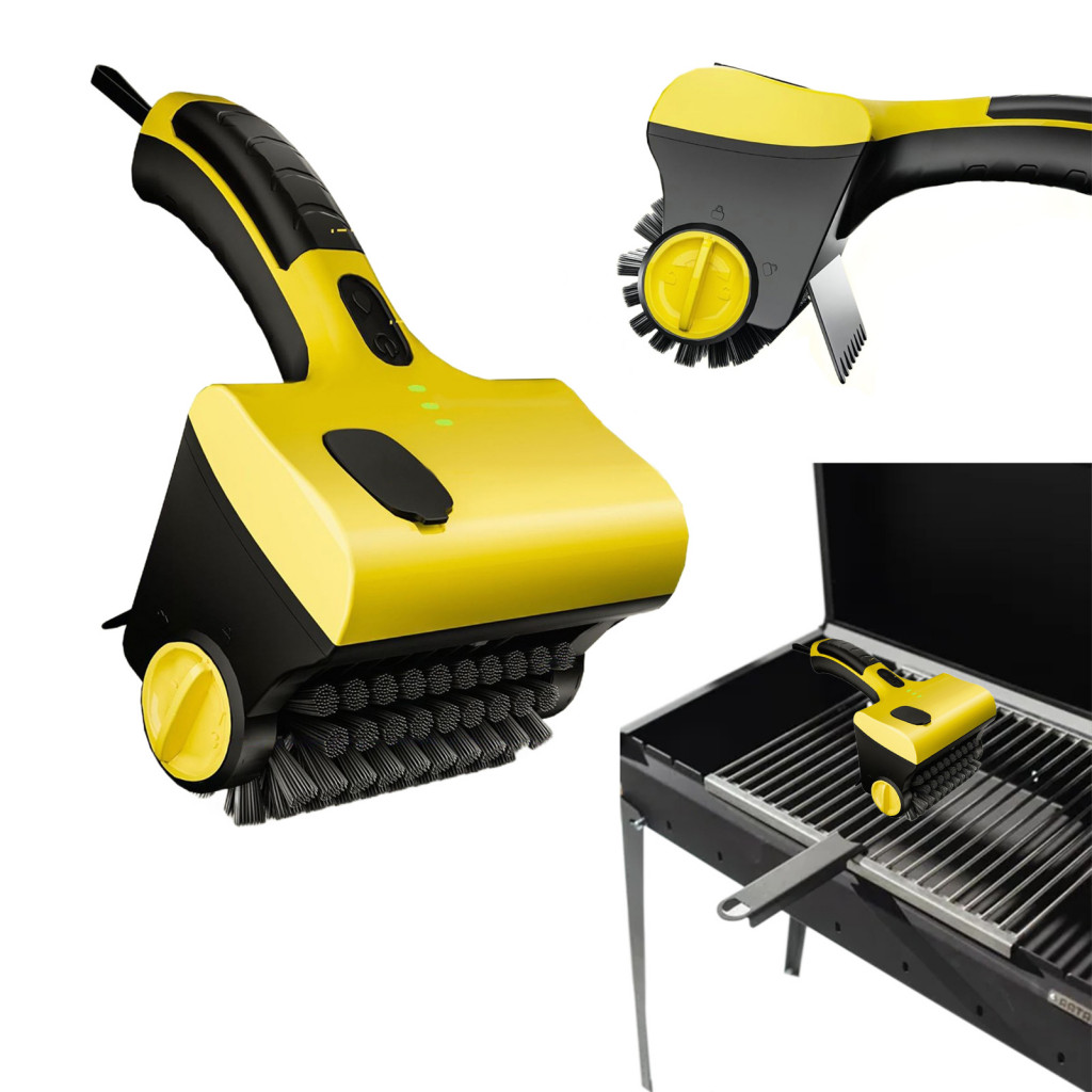 Grease-proof Grill Brush Cordless Bbq Portable Electric with Rotating ...
