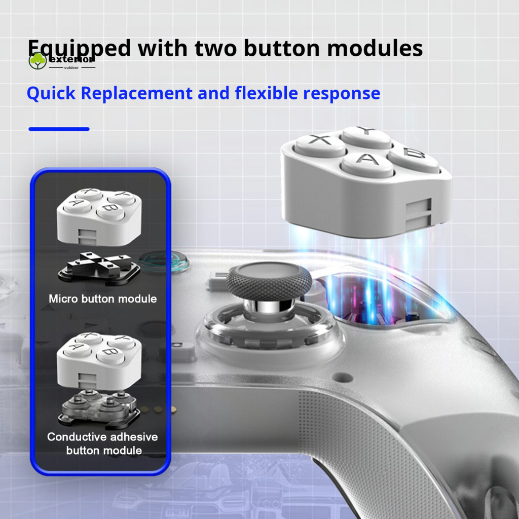 Interchangeable Button Modules Gamepad Hall-type Joystick Ultimate ...