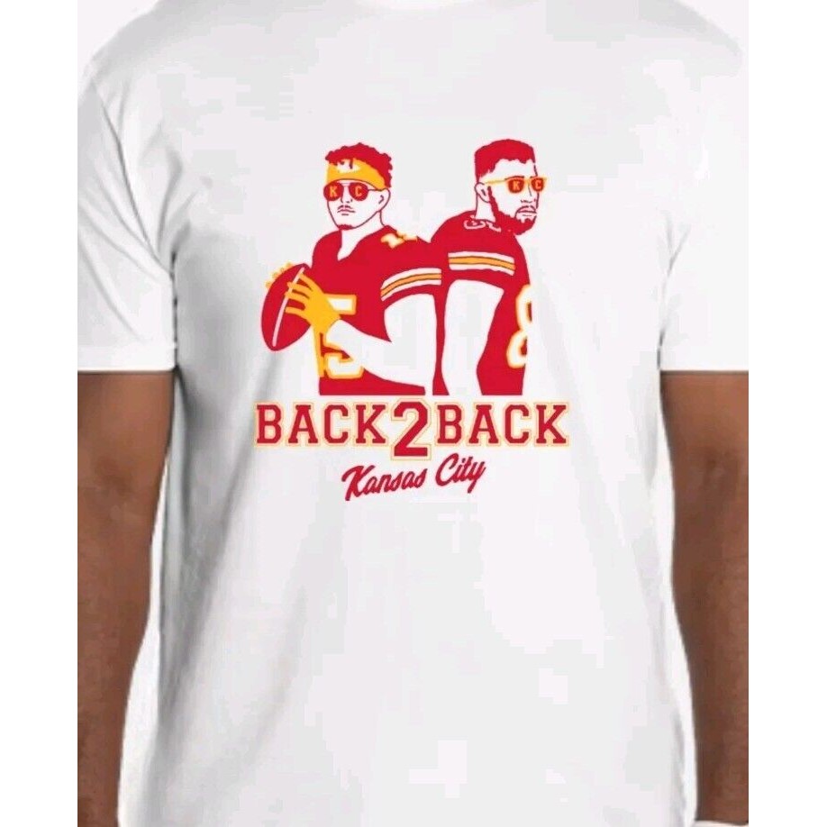 Mahomes Kelce Volver A La Espalda Super Bowl Win Chiefs Camiseta Fan ...