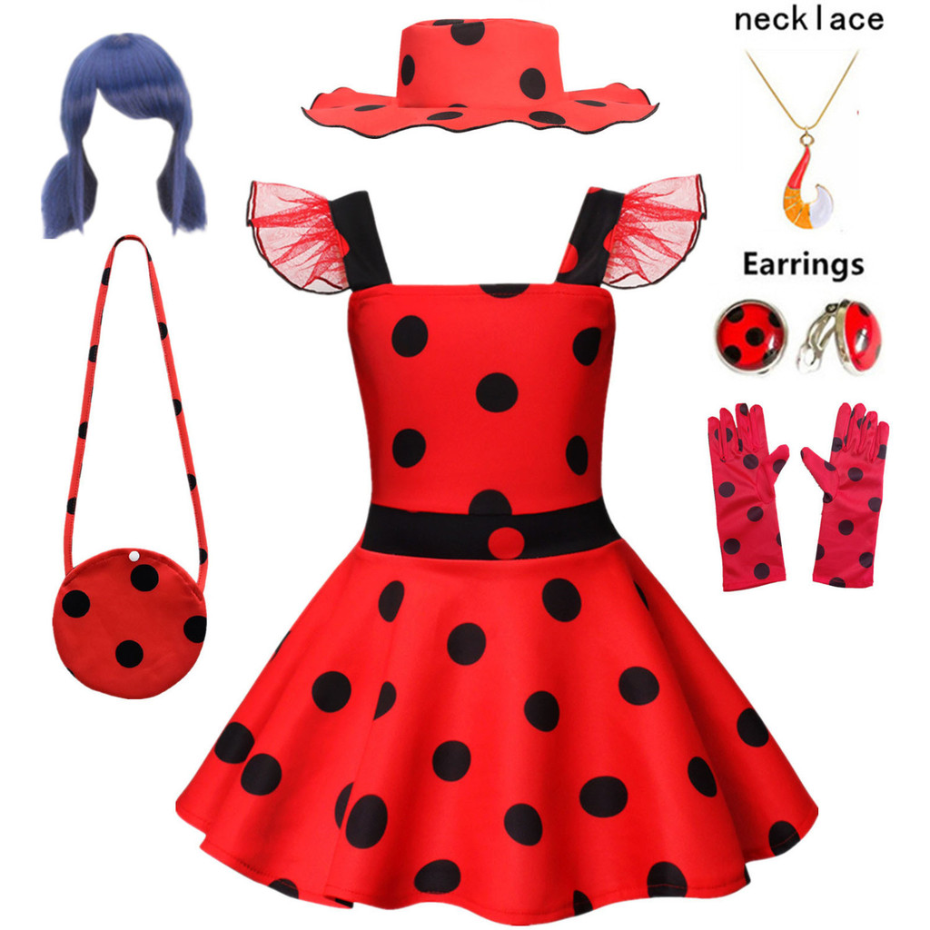 Miraculous Girl Ladybug Reddy Dress Cumpleaños De Los Niños Chil 奇 茗 少女 ...