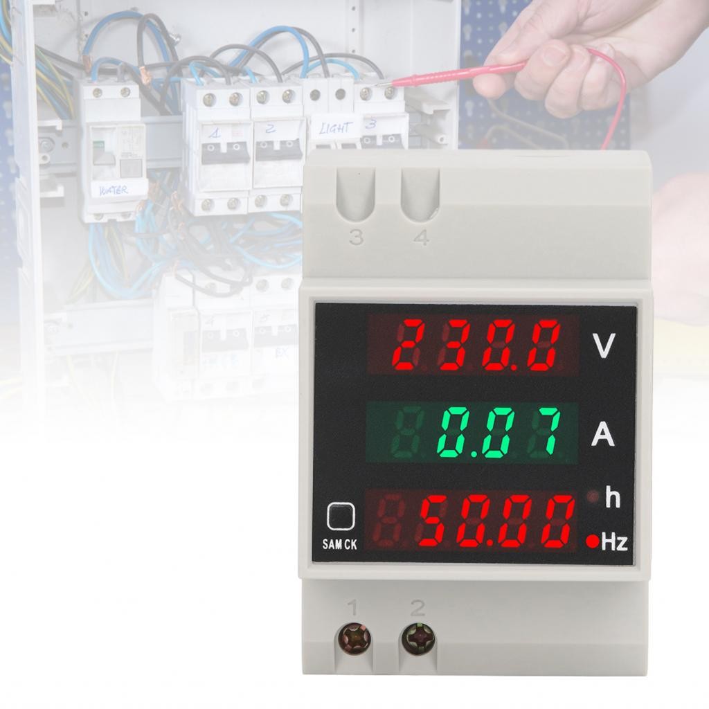 Single Phase Energy Meter One Touch Data Switching 100A Current Flame ...