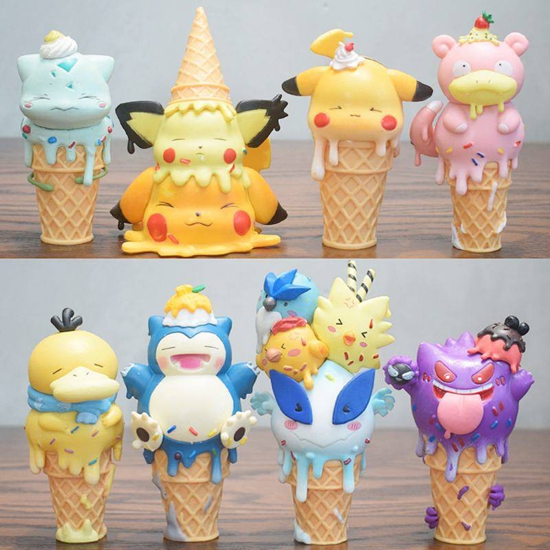 Ice Cream Cone Ice Cream Pokemon Doll Pikachu Magic Baby Blind Box Hand ...