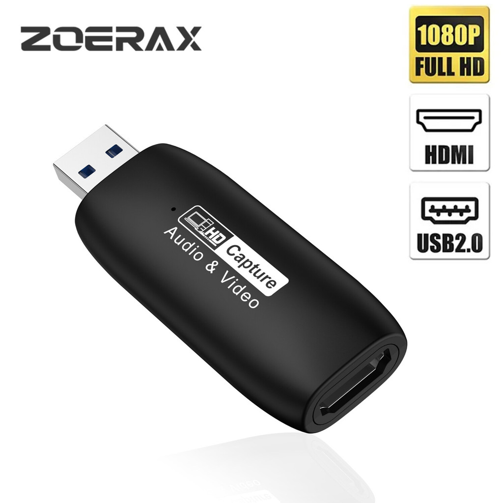 ZOERAX Tarjeta De Captura De Vídeo HD-MI Entrada 4K Salida 1080p USB 2. ...
