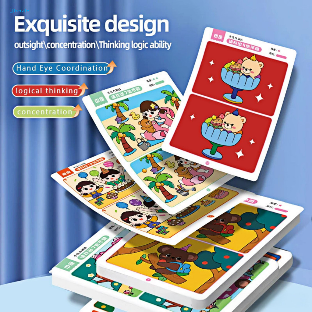 Colorful Patterned Educational Game Card Concentration Training Cards ...