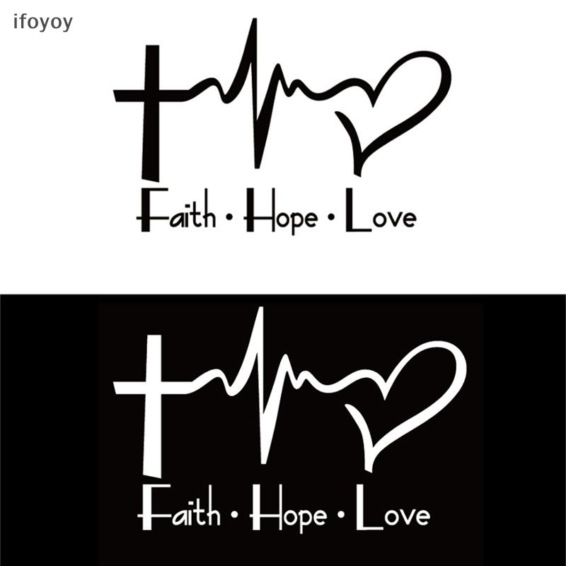 Ifoyoy Fe Esperanza Amor Vinilo Coche Pegatina Dibujos Animados Jesús Cristiano Religiou Símbolo ...