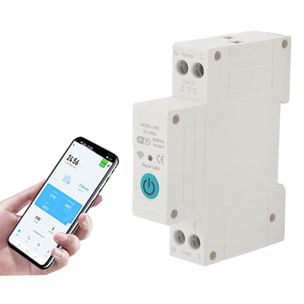 Remote Control Circuit Switch 230V 63A WiFi Breaker Single Phase for ...
