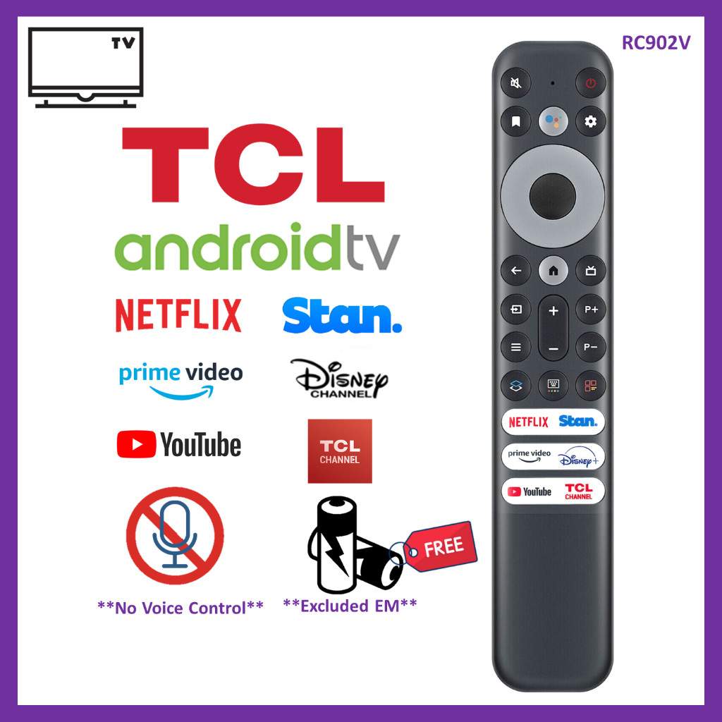 Adecuado Para TCL Android TV LED QLED 4K UHD Smart Control Remoto RC902V Youtube Netflx ...