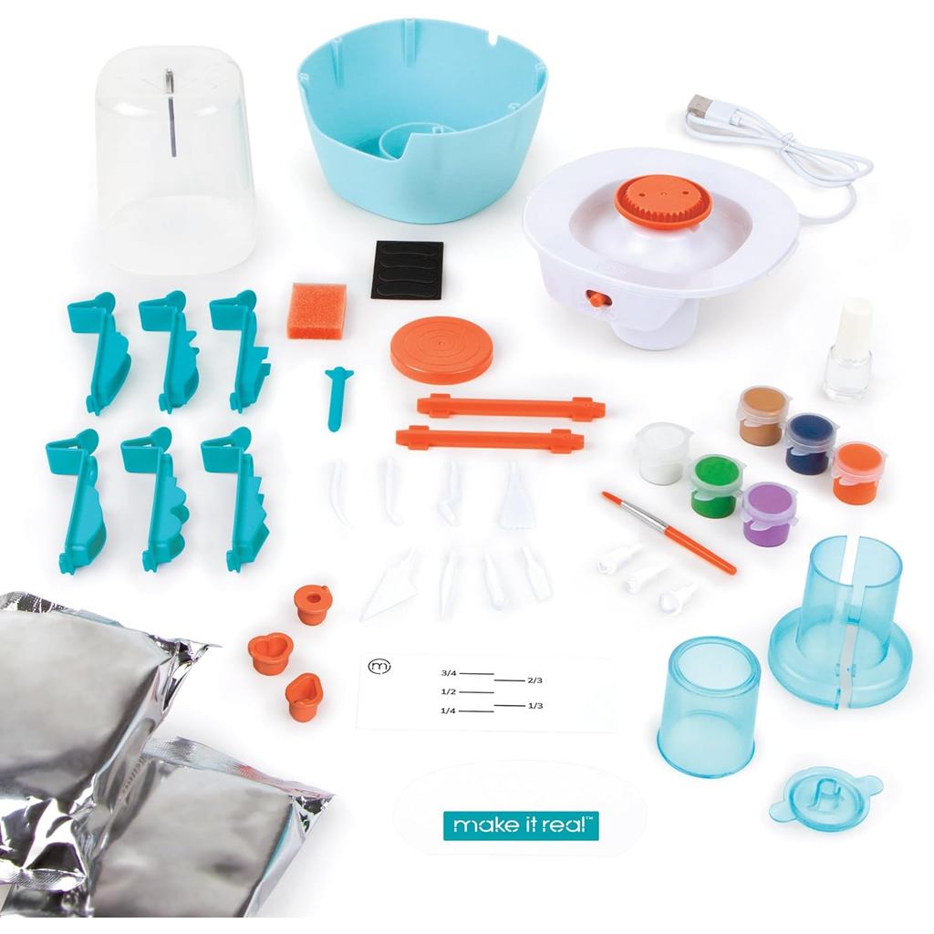 Make It Real Mini Pottery Studio Deluxe Set Todo En Uno DIY Sculpting ...