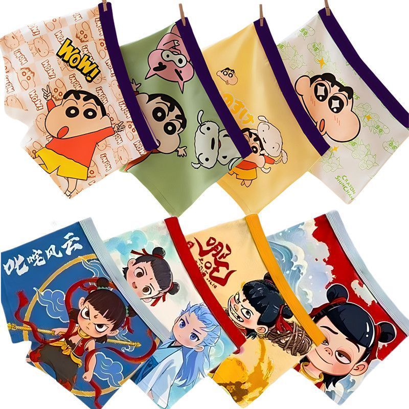 Niños Ropa Interior De Los Niños Boxer Crayón De Dibujos Animados Shin ...