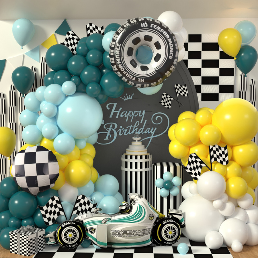 Juego De Globos Temáticos De Coches De Carreras Rápidos De 108 Piezas ...