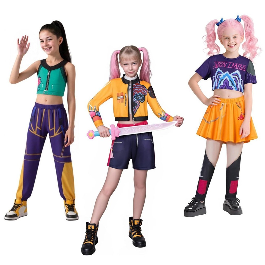 Kpop Cazadores De Brujas Cos Rumi Mira Disfraz Niños Halloween Rumi ...