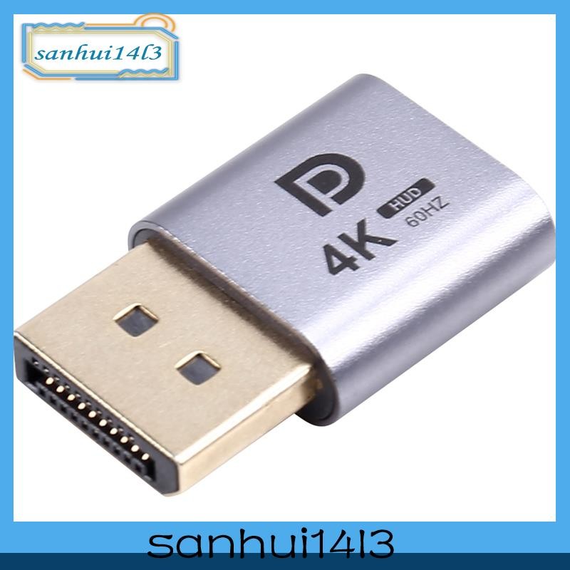 sanhui14l3 】 4K 60HZ UHD DP Enchufe Ficticio Displayport Adaptador De Pantalla Virtual EDID ...