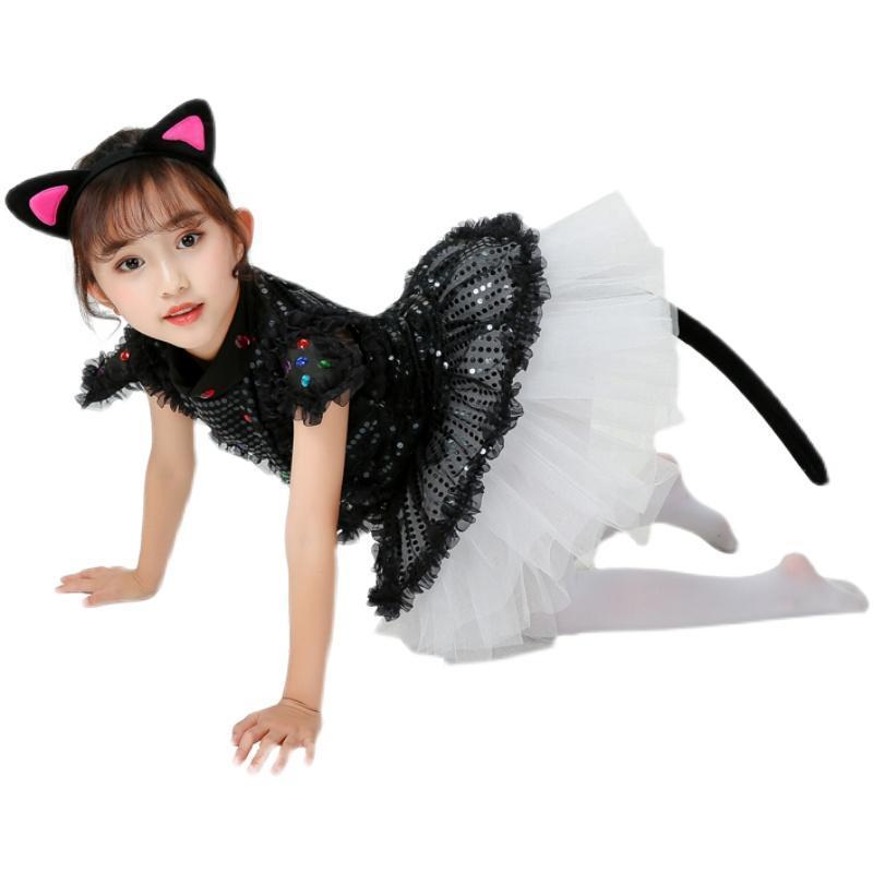 Niños Gato Y Ratón Disfraz Niñas Gatito Danza Falda Cuento De Hadas ...
