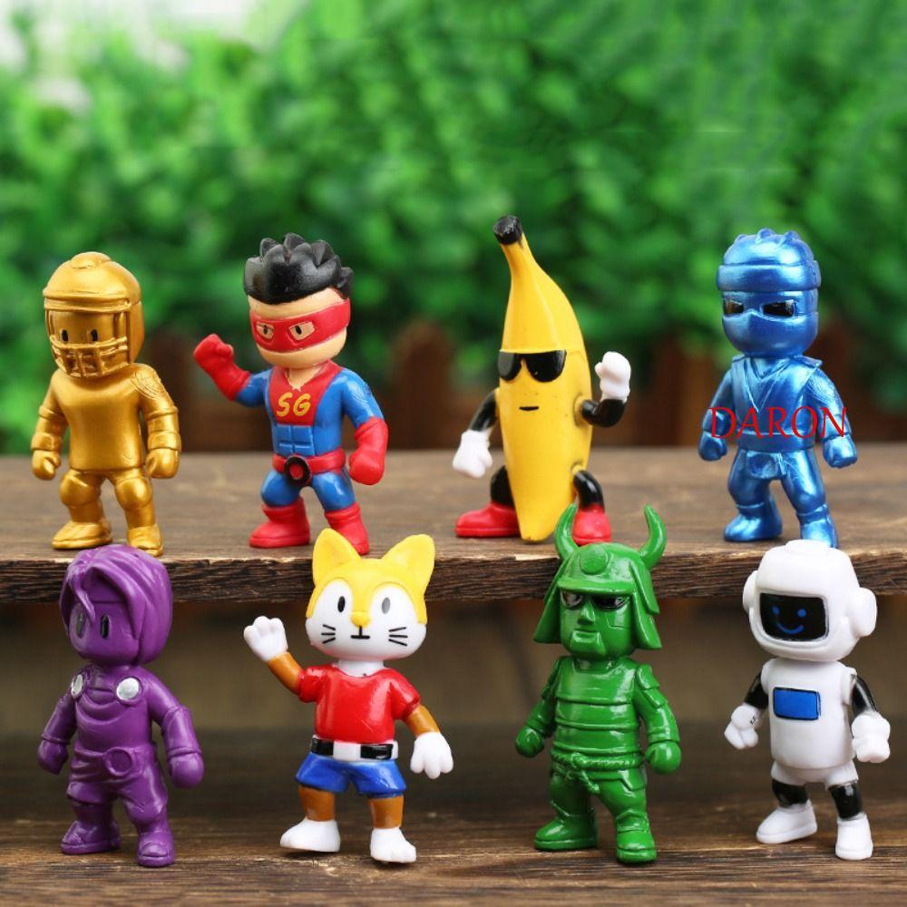 DARON 8Pcs Anime Stumble Guys Model Toys , PVC Ornamento Stropble ...