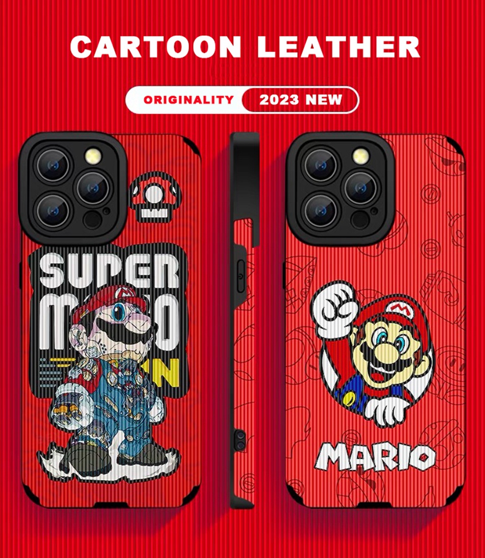 Funda De Cuero De Dibujos Animados Para Iphone 11 12 13 14 Pro Max