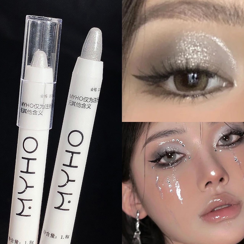 MYHO Lazy Eyeshadow Pen Iluminador Monocromo Con Brillo Nacarado Blanco ...
