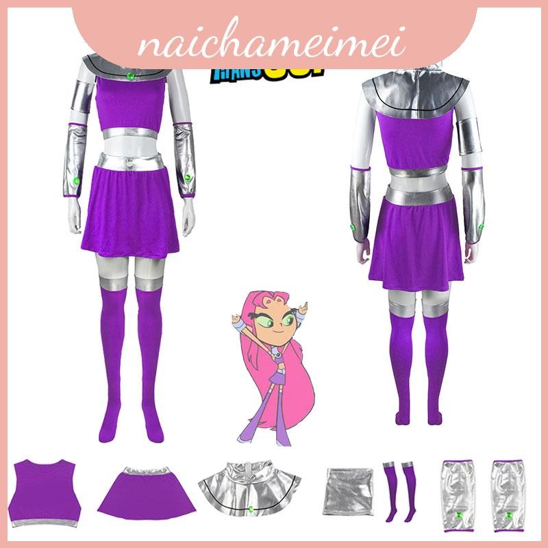Niño Cuervo En stock Teen Titans Cosplay Starfire Disfraz | Shopee Colombia