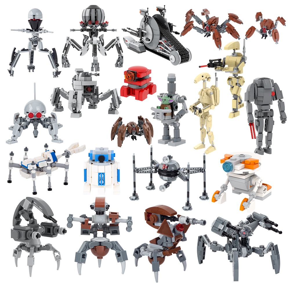 MOOXI Star Wars Series Robots 三维 Modelo MOC Ladrillos Piezas Araña ...