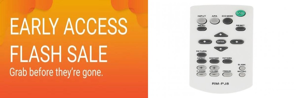 Remote Control Replacement Technology Sony Rm-pj8 Projector Easy Setup ...