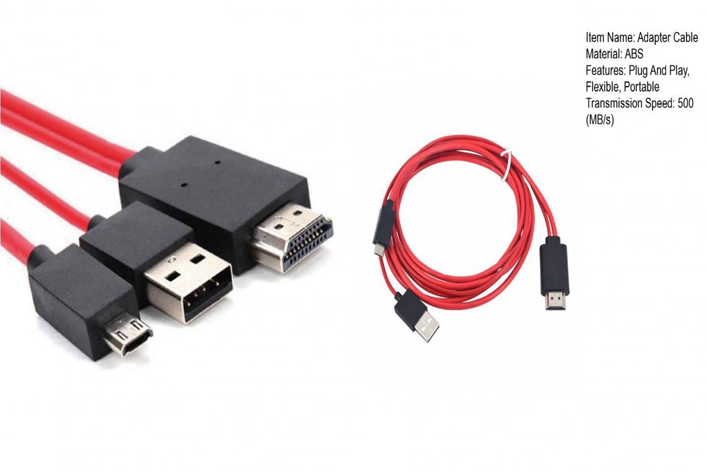 Adapter Cord Mobile Phone Output Cable 1080 Hd-compatible Micro Usb ...